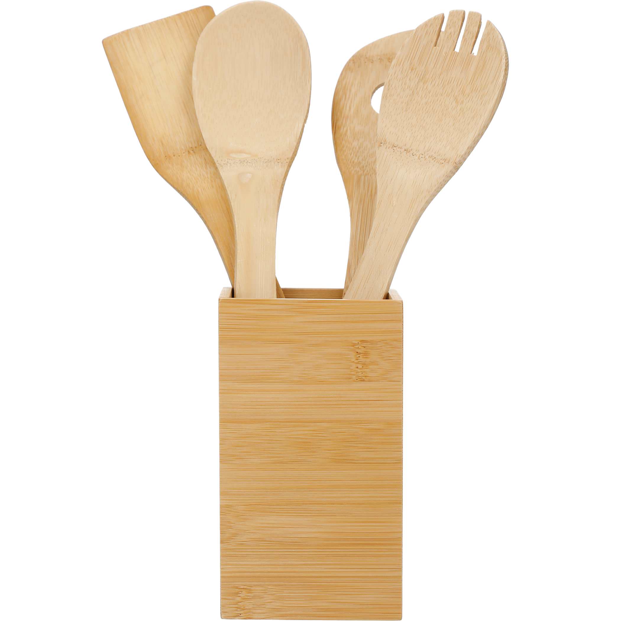 Laser Engraved Logo Bamboo Kitchen Utensil Set