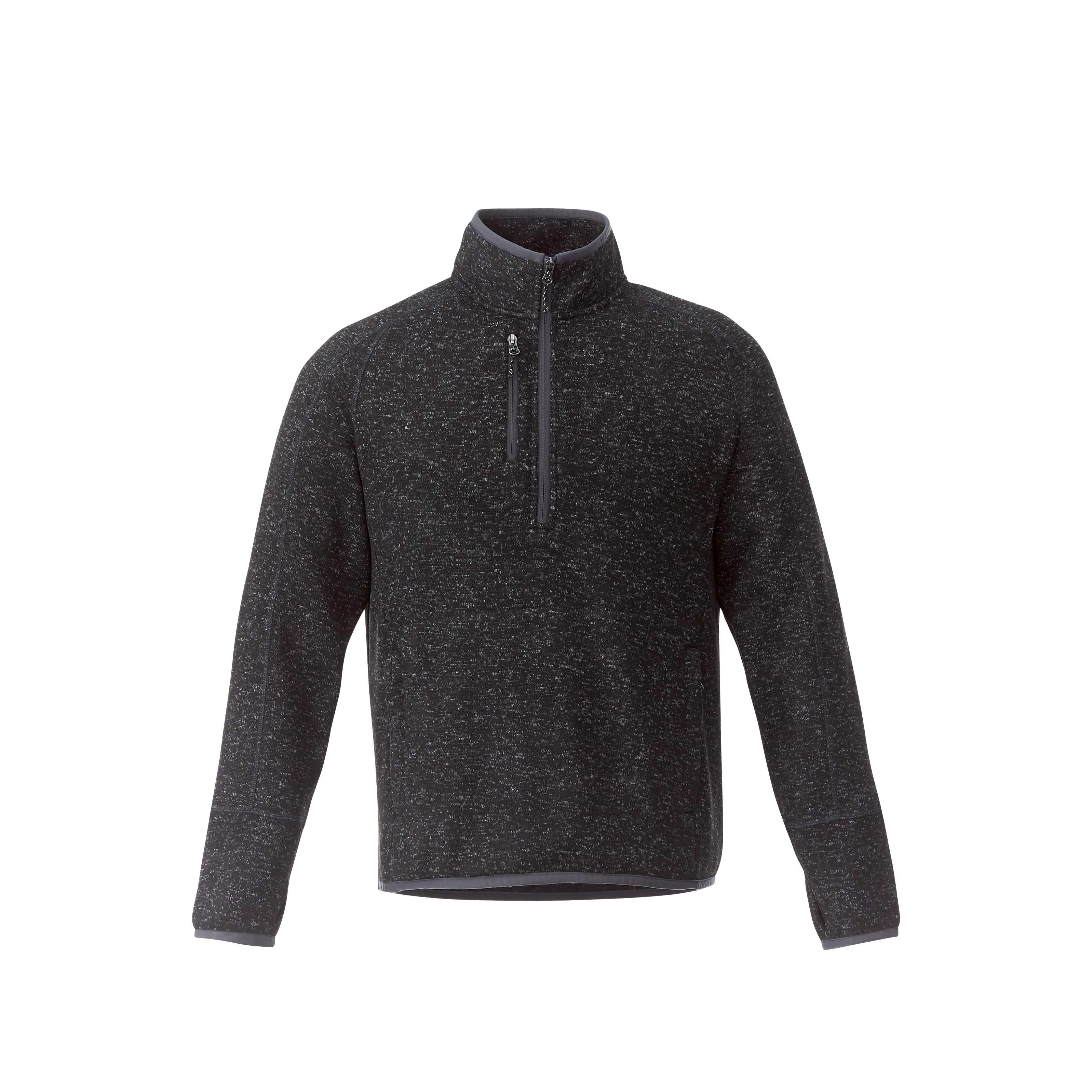Logo Embroidered Half Knit Zip Jacket