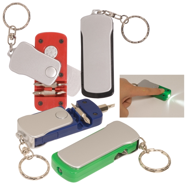 Multi Function Key Holder With Screwdriver and Light